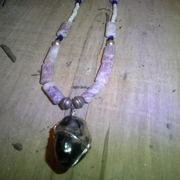Jewelry | Wampum Apache Tear Stone Necklace | Poshmark